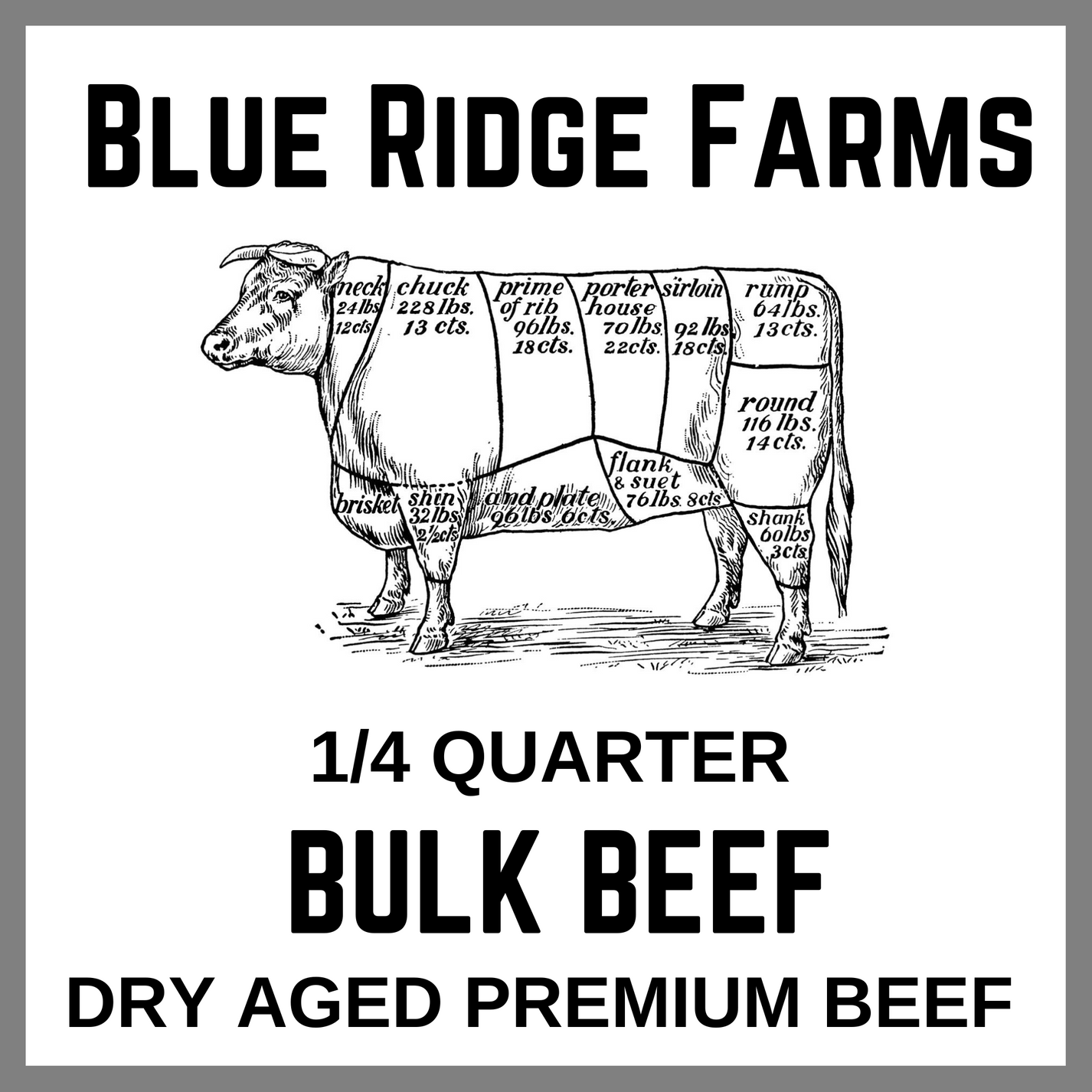 Quarter Bulk Beef | Farm Fresh Beef | Grass Fed Alberta AAA Beef – Blue ...